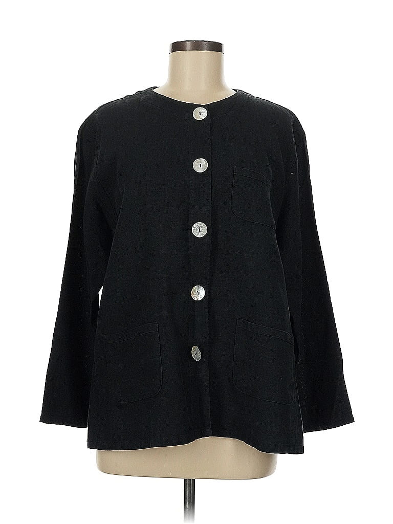 David Dart 100% Linen Black Jacket Size M - 55% off | ThredUp