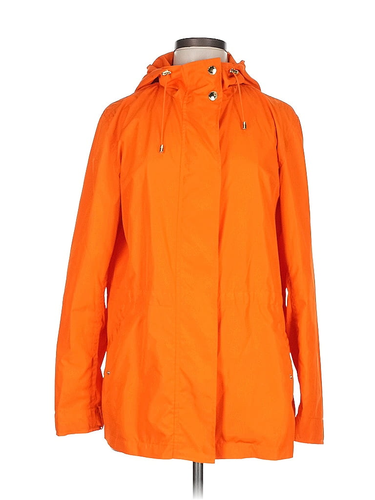 Lauren by Ralph Lauren 100% Polyester Orange Raincoat Size M - 69% off ...