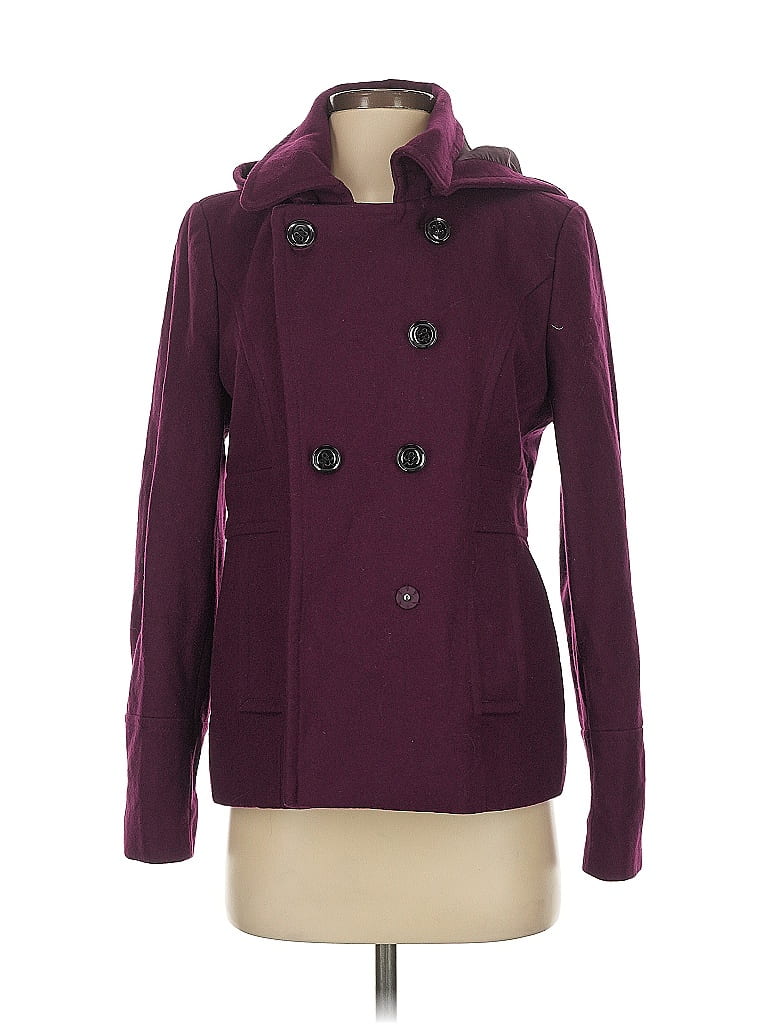 Apostrophe Purple Wool Coat Size S - 42% off | ThredUp