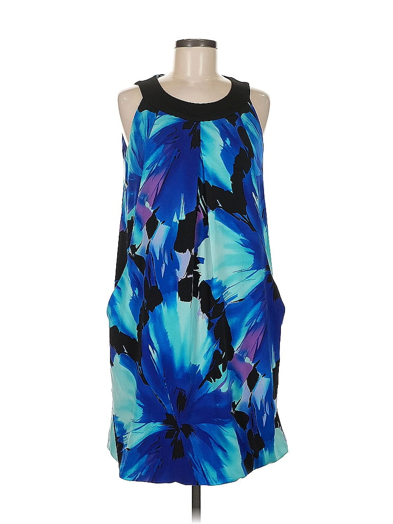 AB Studio Graphic Blue Cocktail Dress Size M - 37% off | ThredUp
