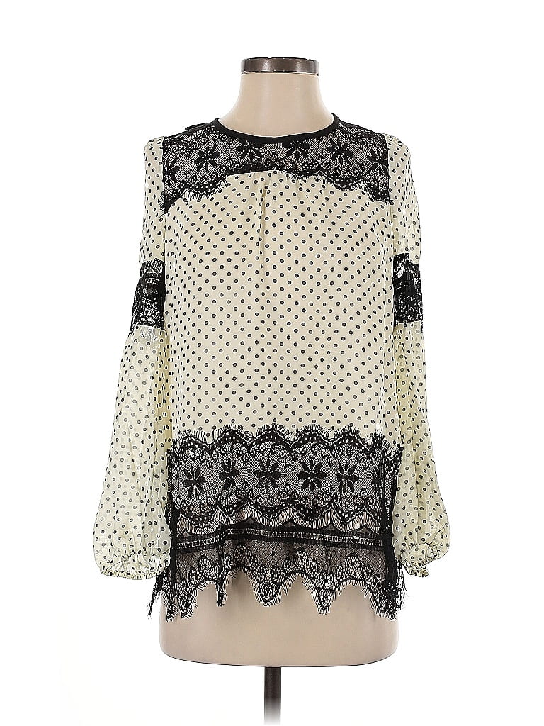 Ryu 100% Polyester Ivory Long Sleeve Blouse Size S - 73% off | ThredUp