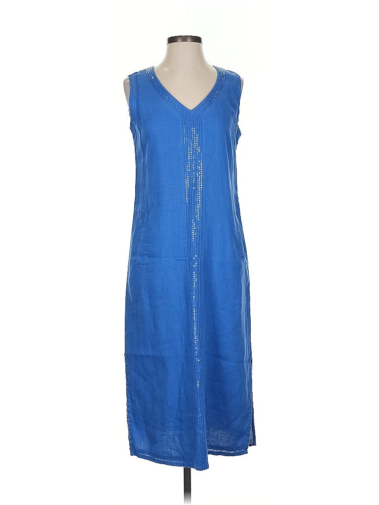 Bella Tu 100% Linen Blue Casual Dress Size S - 73% off | ThredUp