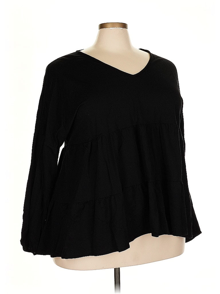 chic soul (chicsoul.com) Black Long Sleeve Blouse Size 3X - 55% off ...