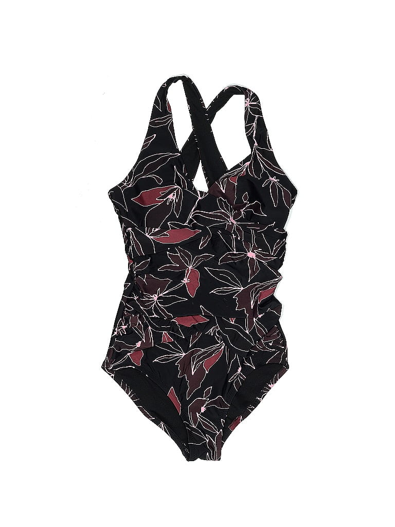 Eddie Bauer Graphic Black One Piece Swimsuit Size S - 66% off | ThredUp