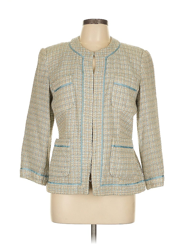 Focus 2000 100% Acrylic Tweed Ivory Blazer Size 12 - 60% off | ThredUp
