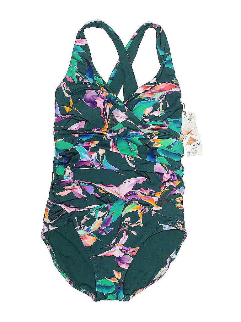Calia by Carrie Underwood Print Green One Piece Swimsuit Size 16 - 57% ...