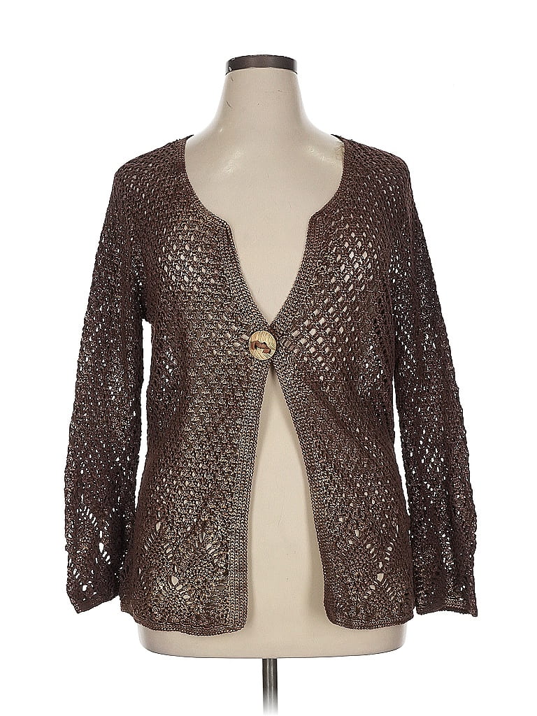 Ruby Rd. Brown Cardigan Size 1X - 71% off | ThredUp