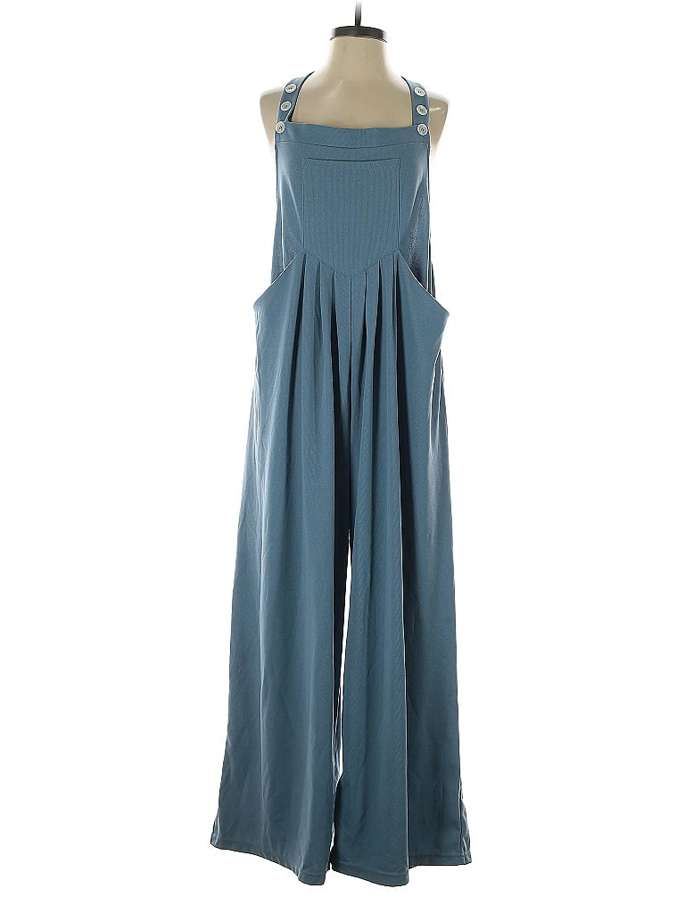 Halara Solid Teal Overalls Size XL - 40% off | ThredUp