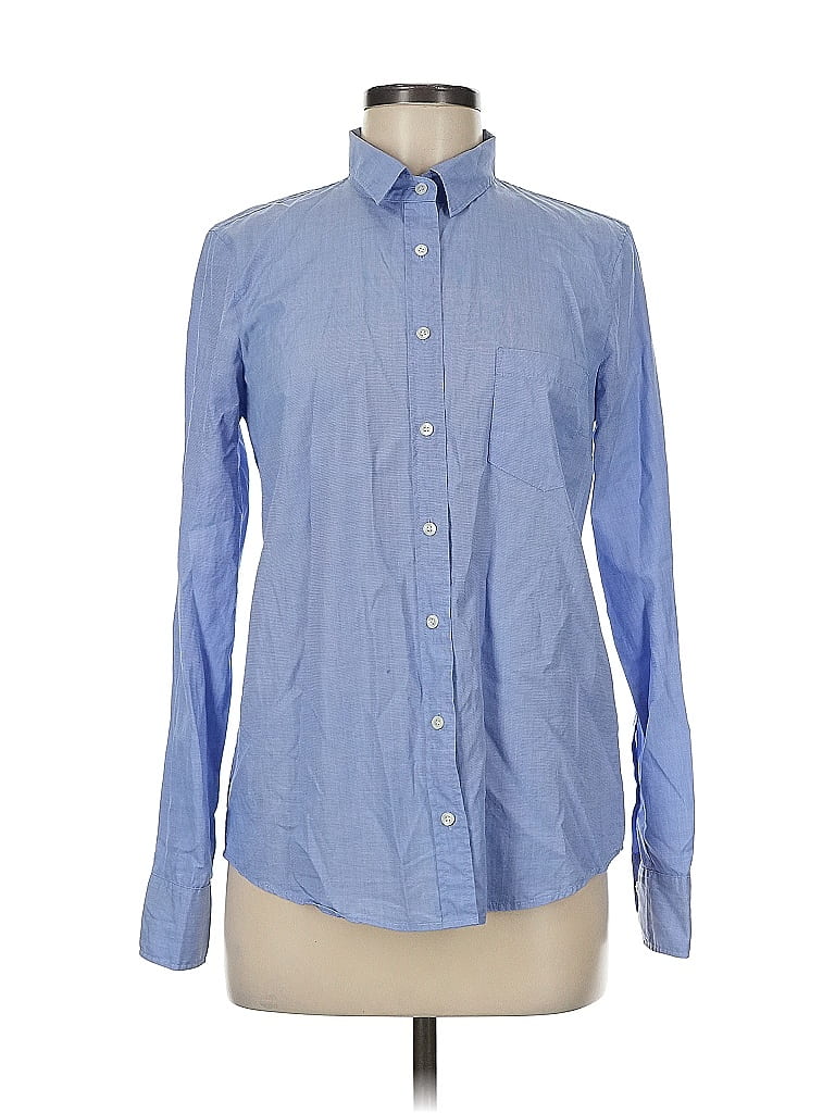 J.Crew 100% Cotton Blue Long Sleeve Button-Down Shirt Size 6 - 74% off | ThredUp