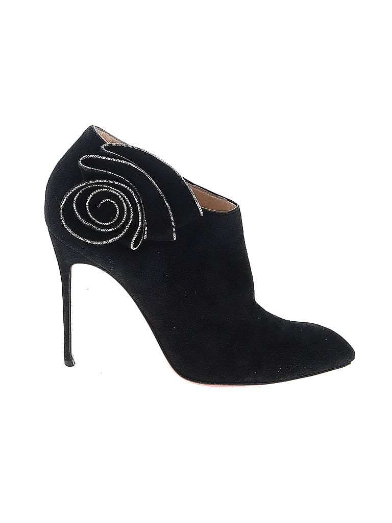 Christian Louboutin 100% Suede Black Mrs Baba 100 Ankle Boots Size EU ...
