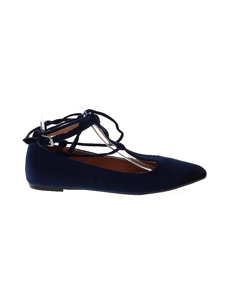 Yoki Blue Flats Size 8 - 54% off | ThredUp