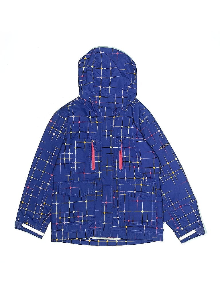 Columbia Print Blue Snow Jacket Size XS (big kids) - 50% off | ThredUp