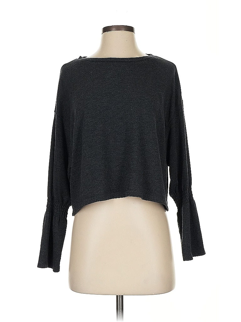 Zara W&B Collection Gray Long Sleeve T-Shirt Size S - 40% off | ThredUp