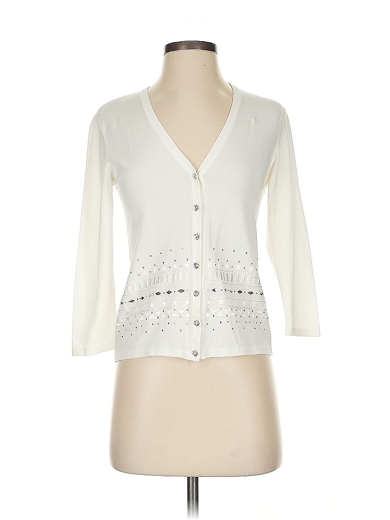 Escada Ivory White Cardigan Size EU 34 / US 4 - 89% off | ThredUp