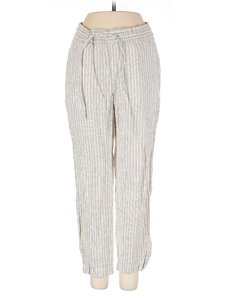 Gap Stripes Ivory Silver Linen Pants Size XS - 67% off | ThredUp