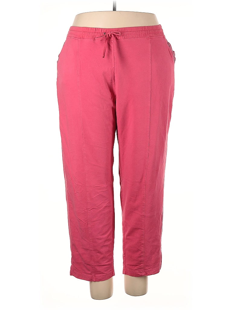 Onque Casuals Solid Pink Sweatpants Size 3X - 47% off | ThredUp