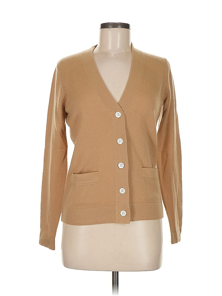 J.Crew 100% Cashmere Tan Cashmere Cardigan Size M - 69% off | ThredUp