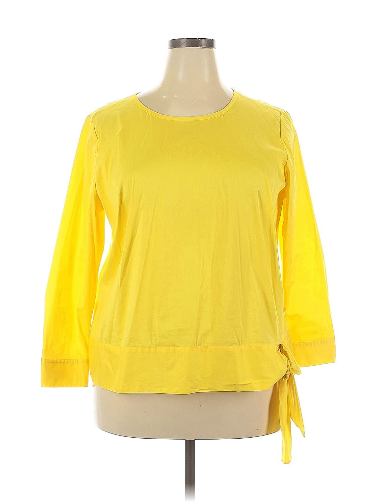 Talbots Yellow 3/4 Sleeve Top Size 2X (petite) - 73% off | ThredUp