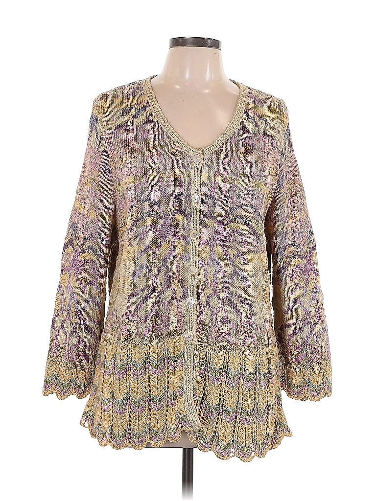 Peruvian Connection 100% Cotton Purple Cardigan Size XL - 76% off | ThredUp
