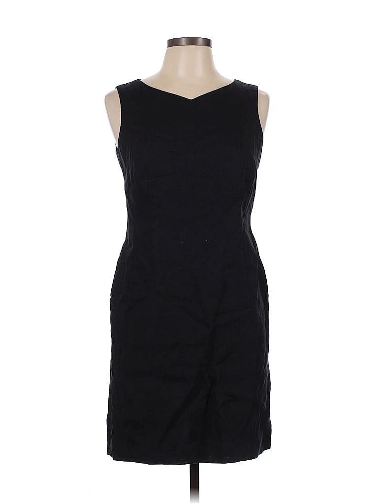 Talbots 100% Linen Solid Black Cocktail Dress Size 10 (petite) - 82% ...