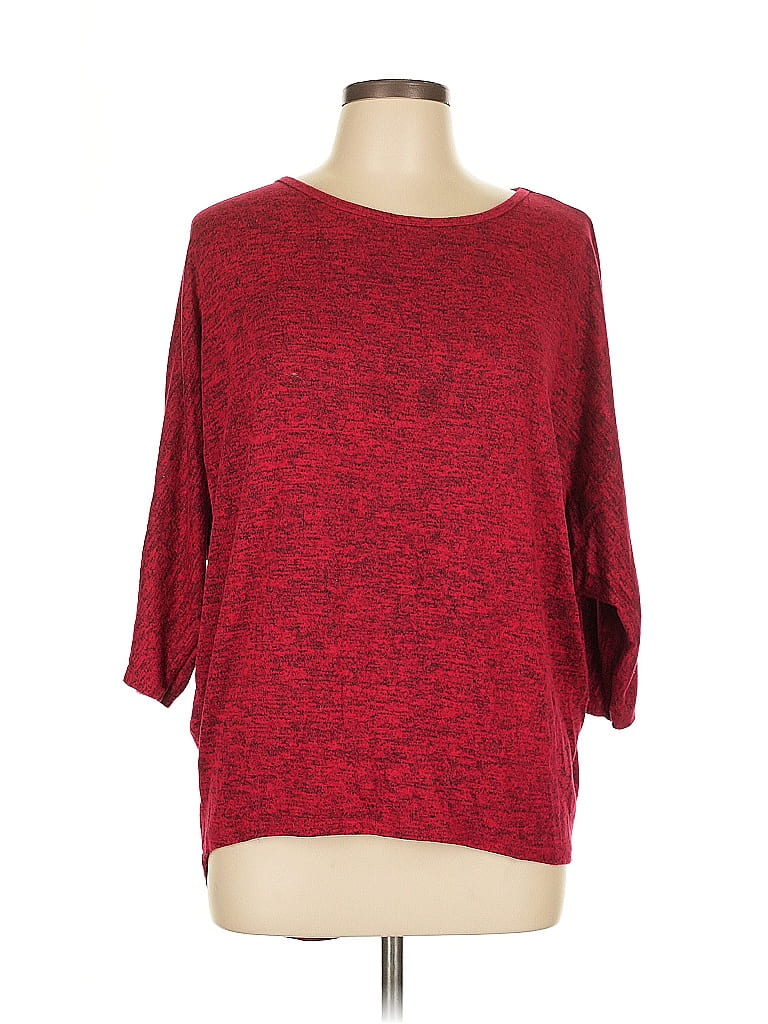 Fig & Blu Red Pullover Sweater Size L - 57% off | ThredUp