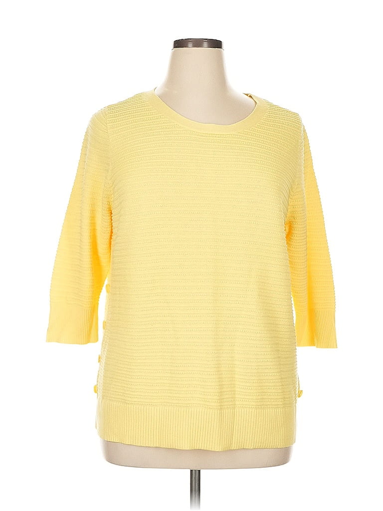 Cj Banks Yellow Pullover Sweater Size 1X - 67% off | ThredUp
