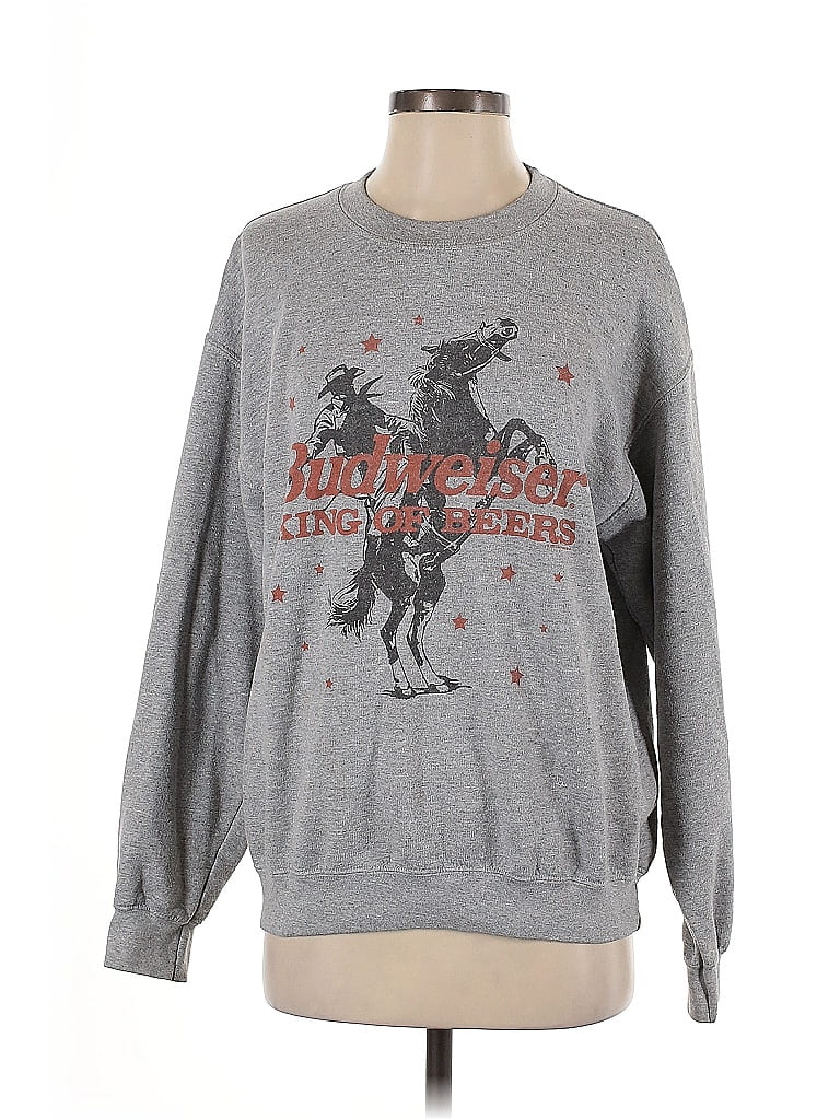 Junk Food Graphic Gray Silver Sweatshirt Size S - 37% off | ThredUp