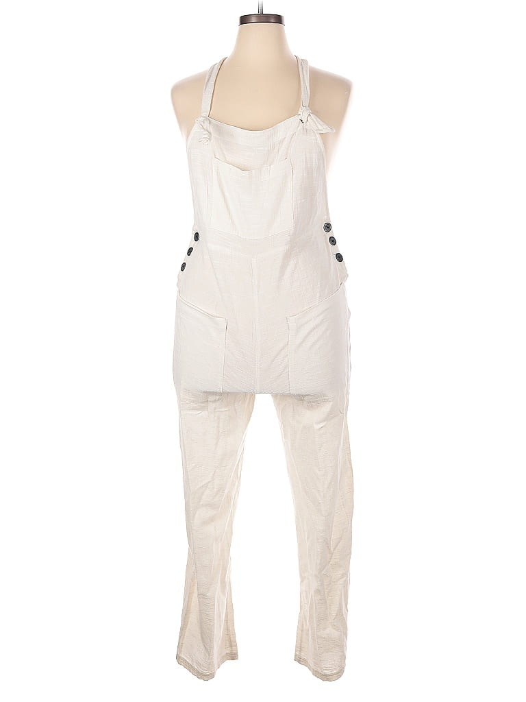 L Space 100% Cotton Ivory Overalls Size XL - 65% off | ThredUp