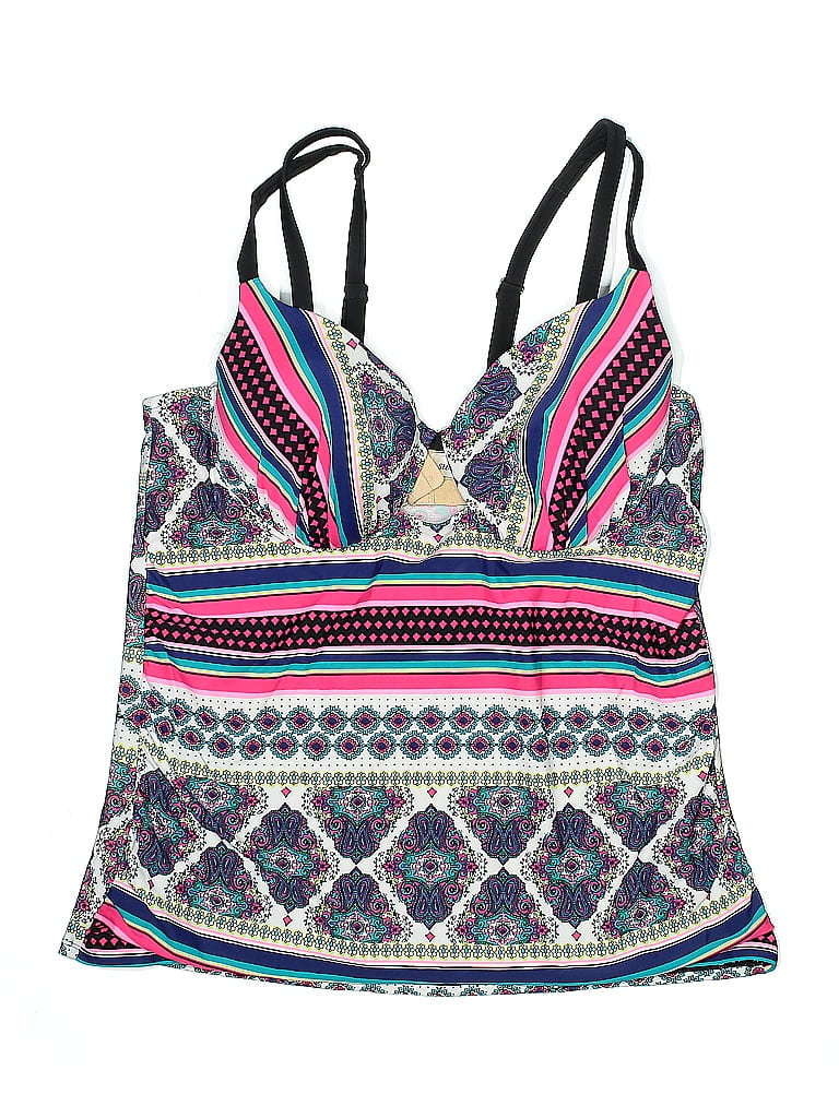 Swim By Cacique Print Blue Swimsuit Top Size Xl 49 Off Thredup
