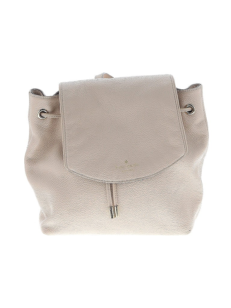 Kate Spade New York 100% Leather Ivory Tan Leather Backpack One size ...