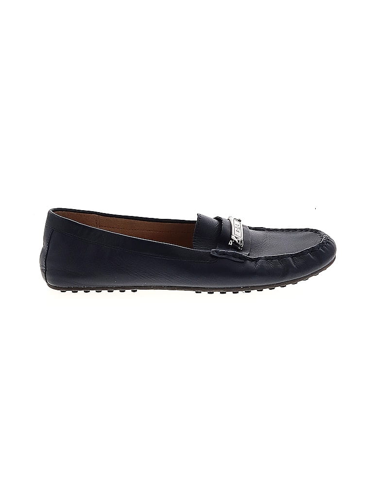 Lauren by Ralph Lauren 100% Leather Black Blue Flats Size 8 - 66% off ...