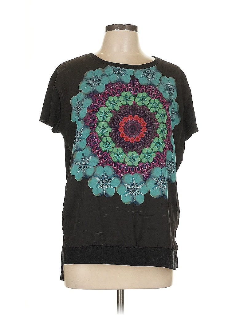 Desigual Black Short Sleeve Top Size L - 54% off | ThredUp