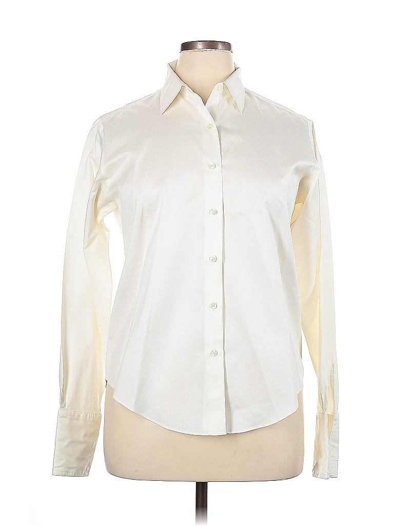Brooks Brothers 100% Cotton Ivory Long Sleeve Button-Down Shirt Size 14 - 72% off | ThredUp