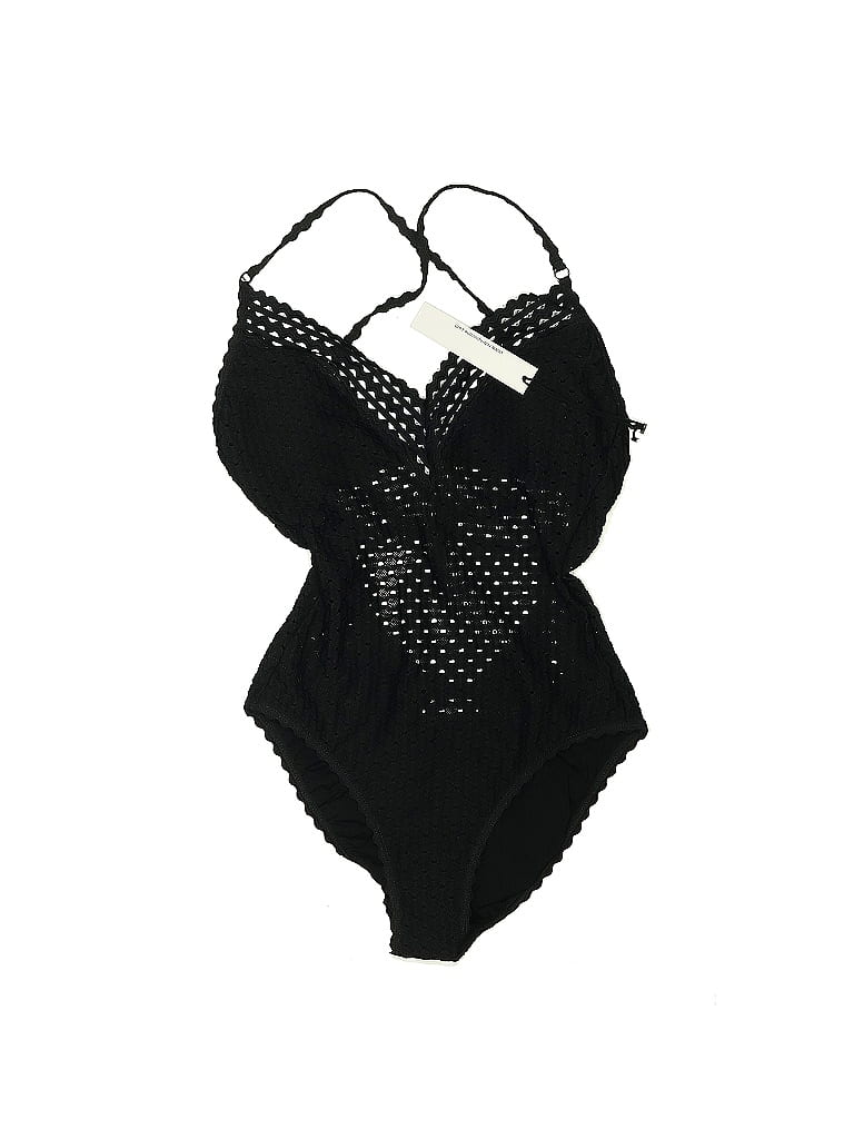 Robin Piccone 100% Spandex Houndstooth Black One Piece Swimsuit Size 8 ...