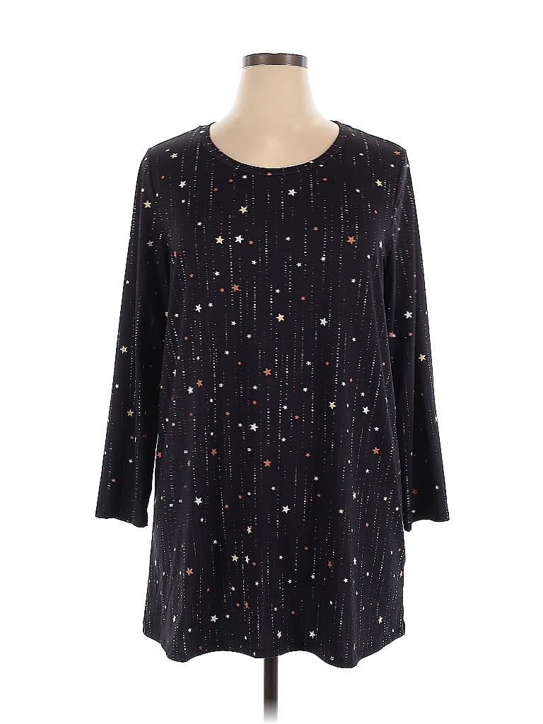 Nanu Stars Black 3/4 Sleeve Blouse Size 1X - 40% off | ThredUp