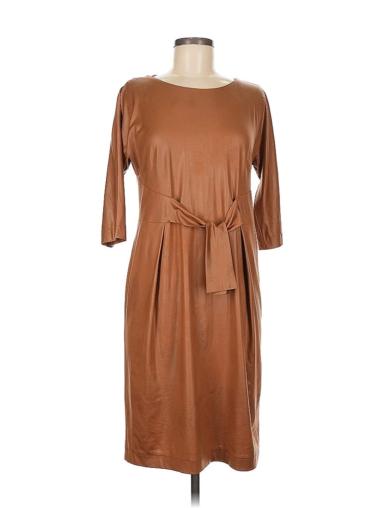 Dragon Solid Brown Casual Dress Size EU 40 / US 10 - 84% off | ThredUp