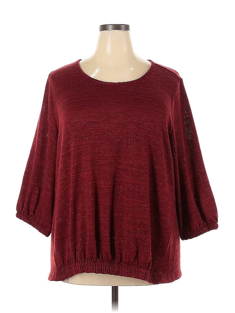 Cj Banks Burgundy Red Pullover Sweater Size 2X - 7% off | ThredUp