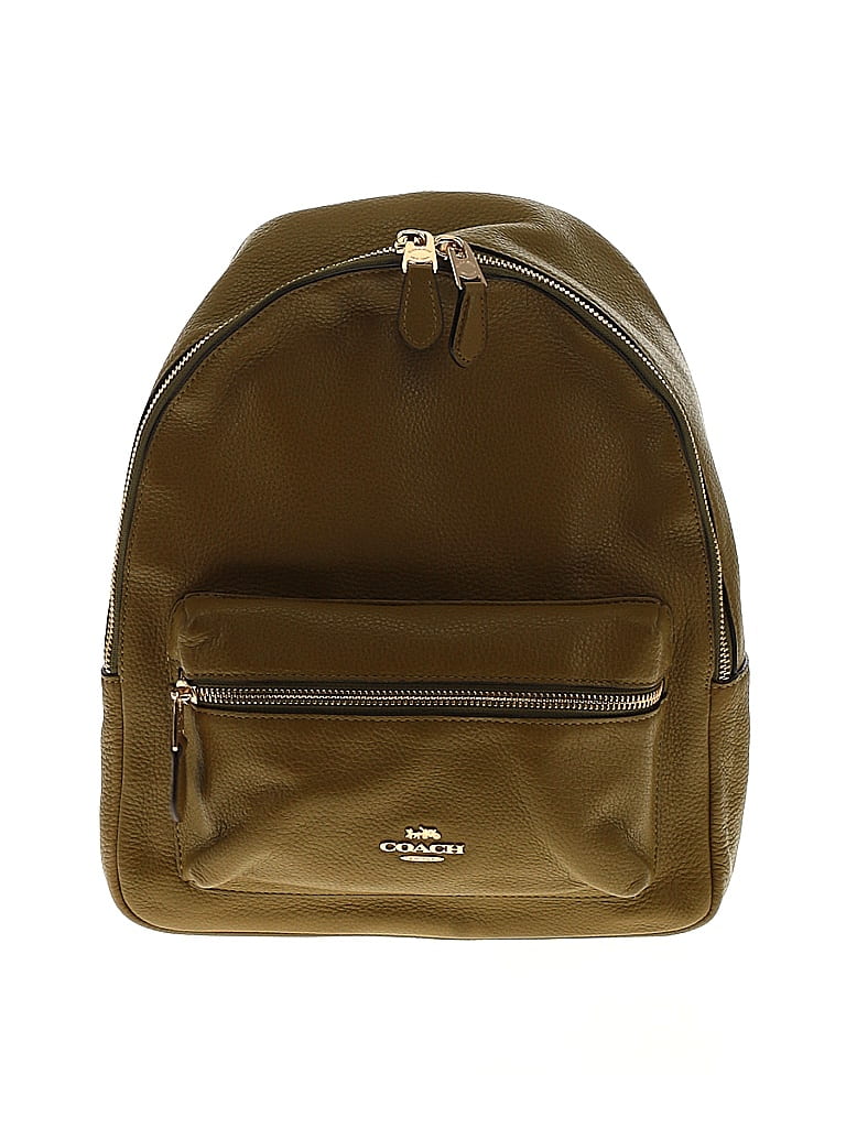 Coach Brown Green Leather Backpack One size - 66% off | ThredUp