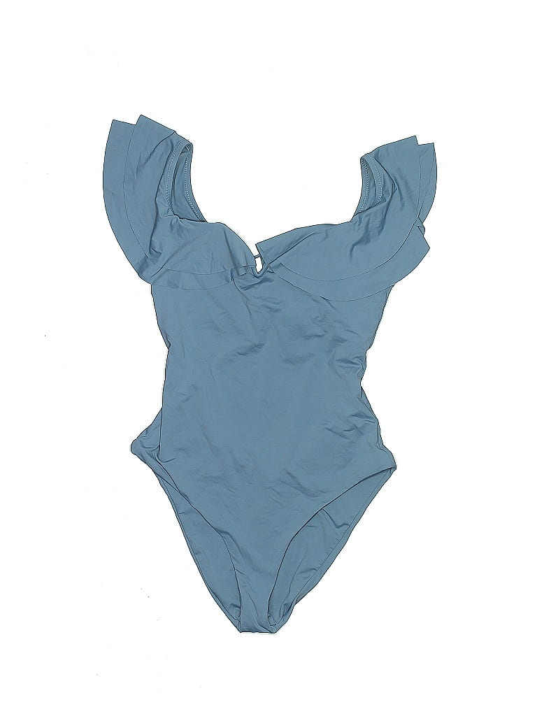 Becca Solid Blue One Piece Swimsuit Size S - 55% off | ThredUp