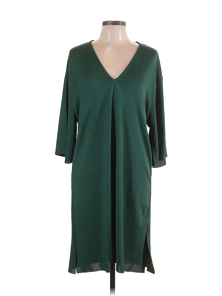 Trafaluc by Zara Solid Green Casual Dress Size L - 68% off | ThredUp