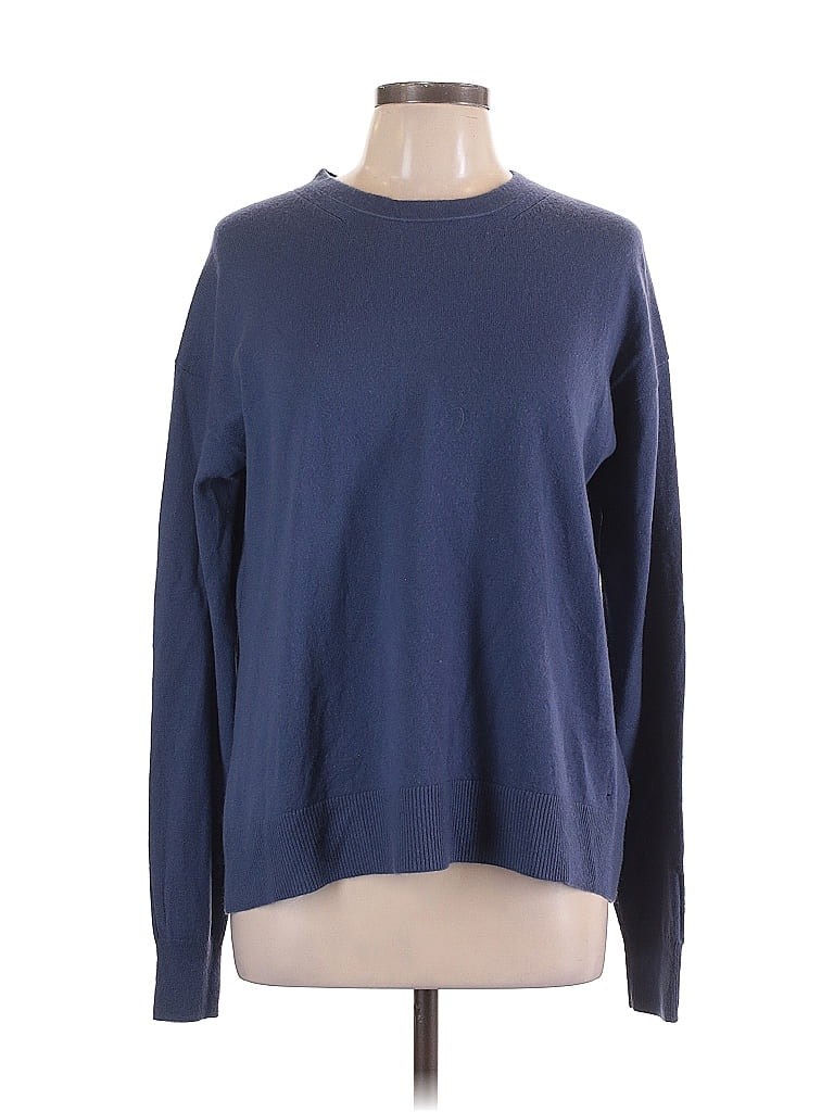 Vince. Solid Blue Wool Pullover Sweater Size L - 81% off | ThredUp