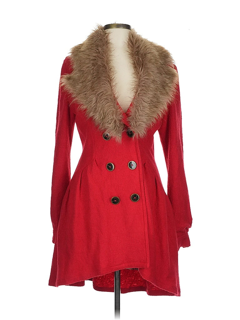 Free People Red Coat Size 10 - 72% off | ThredUp