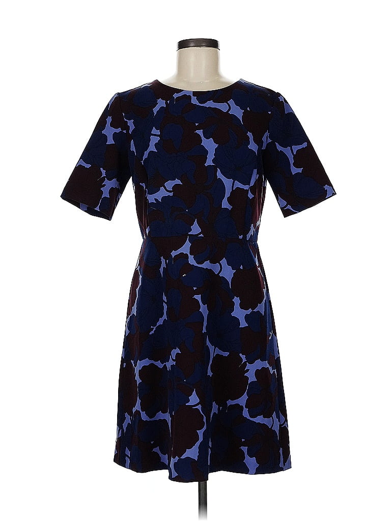 Ann Taylor Graphic Blue Casual Dress Size 8 - 77% off | ThredUp