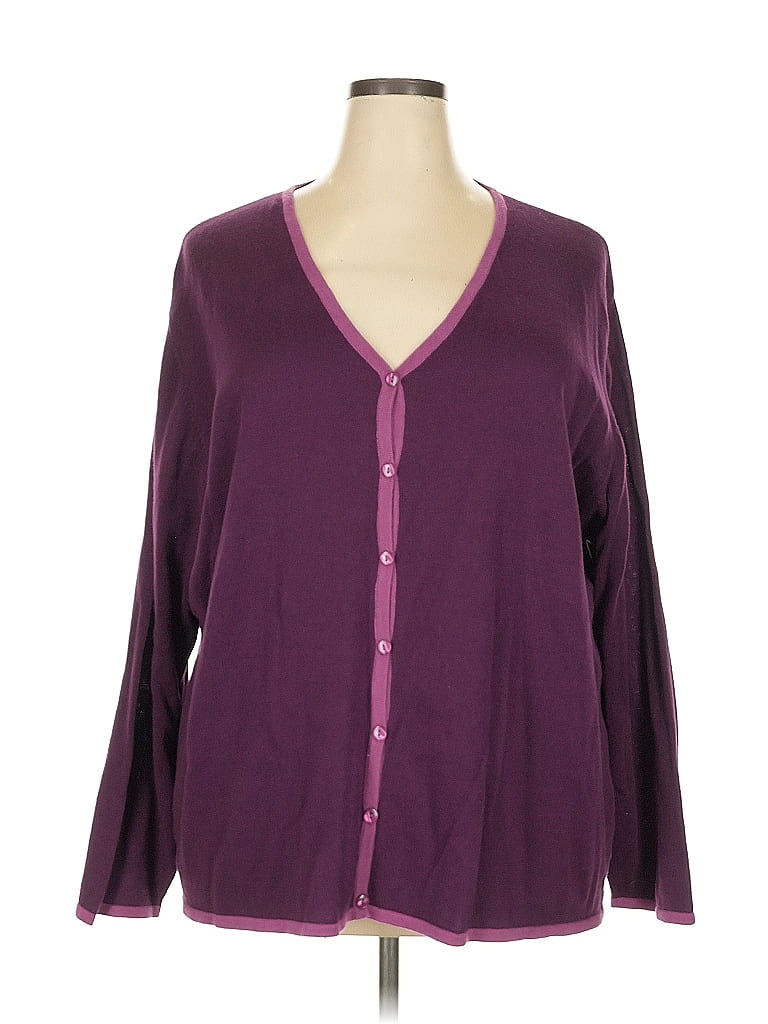 Graver Studio Purple Cardigan Size 3X - 37% off | ThredUp