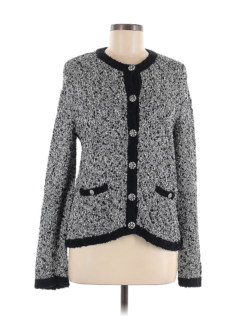 Kate Hill Tweed Gray Cardigan Size M - 54% off | ThredUp