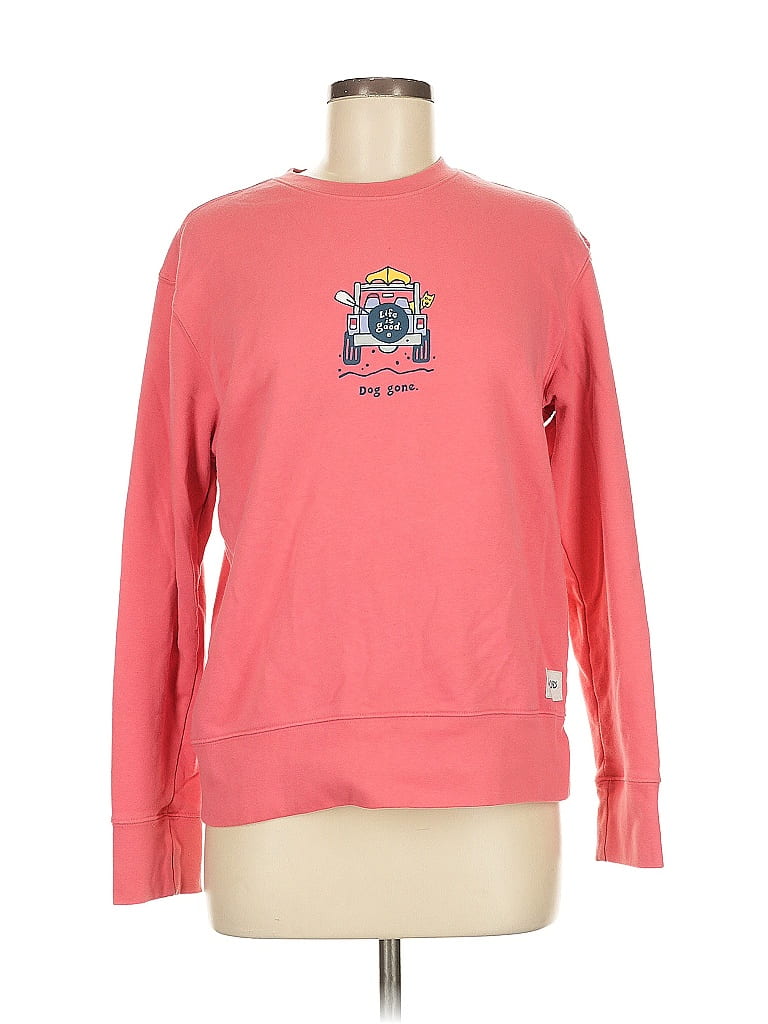 Life Is Good Pink Sweatshirt Size M - 56% off | ThredUp