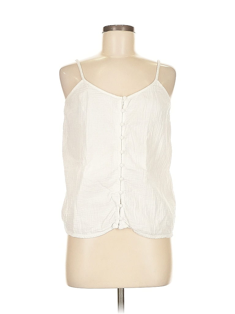 Dolan 100% Cotton Ivory Sleeveless Blouse Size M - 75% off | ThredUp