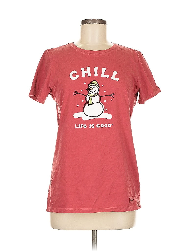 Life Is Good 100% Cotton Red Short Sleeve T-Shirt Size M - 25% off ...
