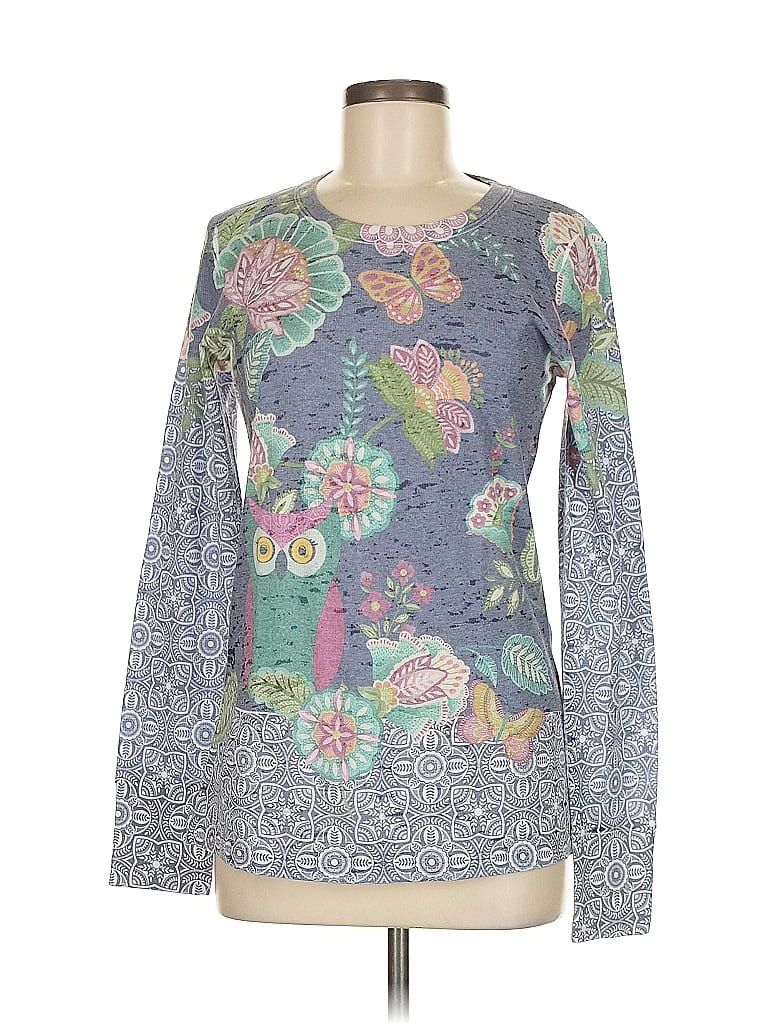 Whimsy Rose Blue Long Sleeve T-Shirt Size M - 67% off | ThredUp