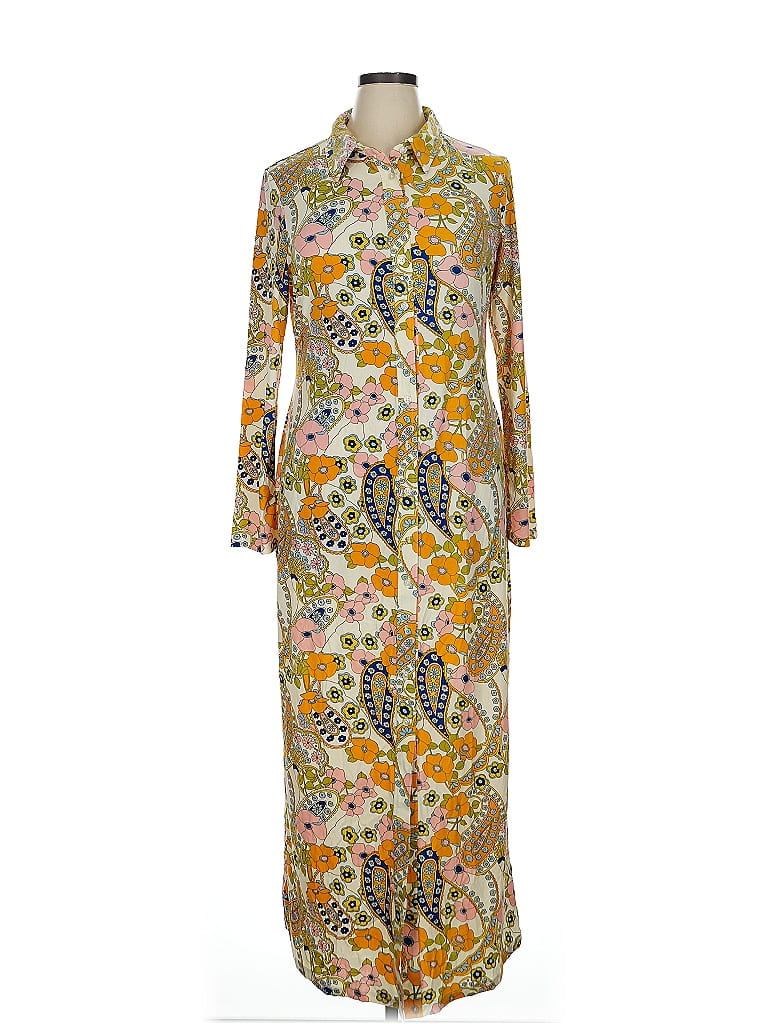 WAYF Print Yellow Casual Dress Size XL - 20% off | ThredUp